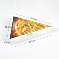 China Triangle Shape Pizza Packaging Box Color Printing Kraft Corrugated for sale
