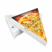 China Triangle Shape Pizza Packaging Box Color Printing Kraft Corrugated for sale