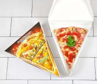 China Triangle Shape Pizza Packaging Box Color Printing Kraft Corrugated for sale