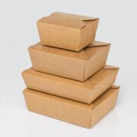 China Brown Kraft Paper Pizza Packaging Box Disposable Salad Packaging Box for sale