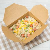 China Brown Kraft Paper Pizza Packaging Box Disposable Salad Packaging Box for sale
