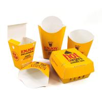 China Foodgrade Fast Food Takeaway Boxes Burger Fry Chicken Hotdog for sale