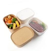 China OEM Pizza Packaging Box Biodegradable Food Takeaway Kraft Paper Bowls for sale