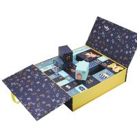 China Custom Yellow Riband Double Door Gift Box Make Up Luxury for sale