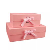 China Plain Size Magnetic Gift Box Pink White Black for sale