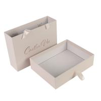 China Glossy Lamination Clothing Packing Boxes With Ribbon And Satin for sale