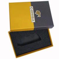 China Gold Foiled Logo Kraft Paper Drawer Box with Black Ribbon for sale