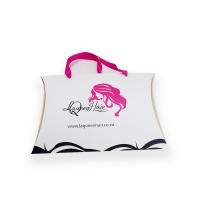 China Pillow Type Wig Packaging Box OEM Hair Extension Packaging Boxes for sale