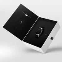 China Custom OEM Watch Box Gift Packaging White Shell Black Inside Foam for sale