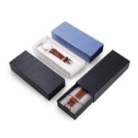 China Rigid Cardboard Watch Box Gift Packaging Strap Shape Watch Box With Drawer for sale