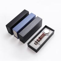China Rigid Cardboard Watch Box Gift Packaging Strap Shape Watch Box With Drawer for sale