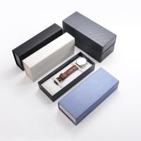 China Rigid Cardboard Watch Box Gift Packaging Strap Shape Watch Box With Drawer for sale