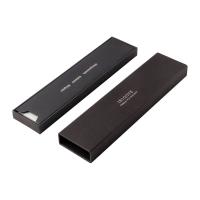 China Black Art Paper Watch Packing Box Strap Shape Embossing for sale