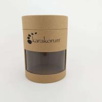 China Cylinder Kraft Paper Packaging Box With Transparent Window for sale