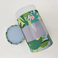 China Cylinder Kraft Paper Packaging Box With Transparent Window for sale