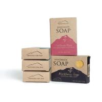 China Custom Logo Printed Kraft Paper Soap Packaging Box FSC Approval for sale