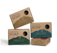 China Custom Logo Printed Kraft Paper Soap Packaging Box FSC Approval for sale