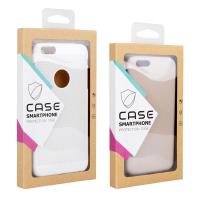 China Phone Case Kraft Paper Box With Window PVC Transparent for sale