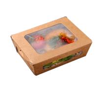 China Foldable Food Grade Brown Kraft Paper Box for sale