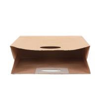 China Custom Recyclable Paper Gift Bags Brown Kraft Paper Bags With Die Cut Handle for sale