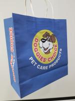 China Custom Printing Pet Pattern Recyclable Paper Gift Bags For Dog Retail Shop for sale
