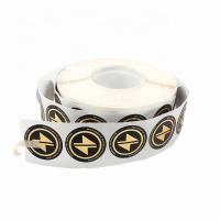 China Gold Foil Logo Round Roll Labels for sale