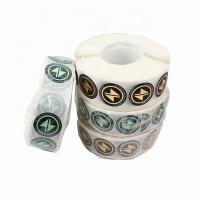 China Gold Foil Logo Round Roll Labels for sale