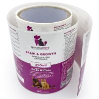 China Embossing Offset Printing Stickers For Pet Food Nurture Bottle for sale