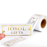 China Gold Foil Logo Transparent Vinyl Sticker Die Cut  FSC certificated for sale