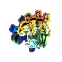 China Die Cut Offset Printing Stickers Reflective Rainbow Custom Holographic Stickers for sale
