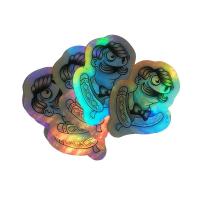 China Die Cut Offset Printing Stickers Reflective Rainbow Custom Holographic Stickers for sale