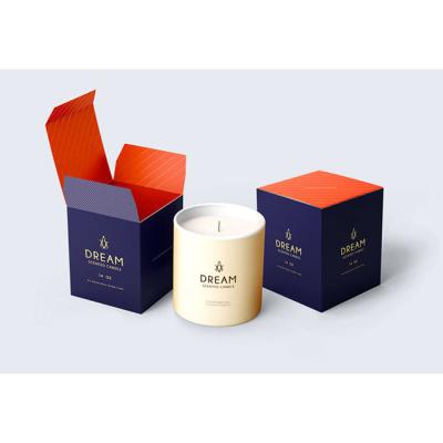 China Custom Private Brand Foldable Color Printing Cardboard Box for Candle for sale