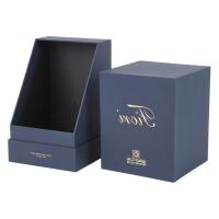 China Embossing Custom Printing Lid And Base Box For Soy Candle Jar for sale