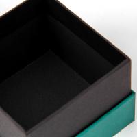 China Gold Stamp Logo Cosmetic Packaging Box Jewelry Earring Lid And Base Gift Box for sale