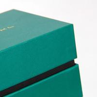 China Gold Stamp Logo Cosmetic Packaging Box Jewelry Earring Lid And Base Gift Box for sale