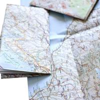 China Soft Waterproof Map Printing Services PMS CMYK Custom Finishing for sale