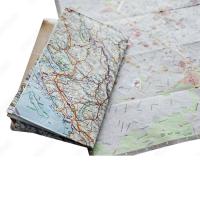 China Soft Waterproof Map Printing Services PMS CMYK Custom Finishing for sale