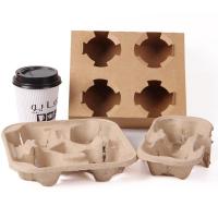China 4 Pack 6 Pack Foldable  Kraft Paper Packaging Box For Coffe Beer Hot Drink Bottle for sale