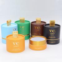 China Custom Printing Packaging Box Cyliner Cloth Handle Base And Lid Box for Cosmetic Perfume for sale