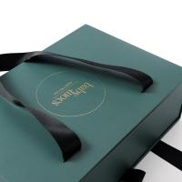 China Custom Hard Cardboard Drawer Boxes Sliding Type with ribbon Handle for sale