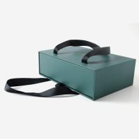 China Custom Hard Cardboard Drawer Boxes Sliding Type with ribbon Handle for sale