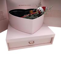 China Big Cube Heart Box With Drawer for Valentine's Day Rose Chocolate for sale