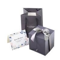 China Ribbon Custom Gift Packaging Luxury Full Open Rose Flower Gift Box for sale