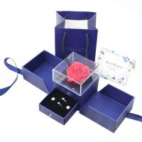China Ribbon Custom Gift Packaging Luxury Full Open Rose Flower Gift Box for sale