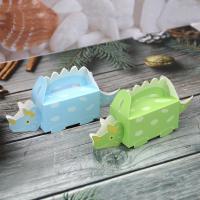 China Glossy Lamination Dinosaur Candy Boxes For Baby Shower Chocolate for sale