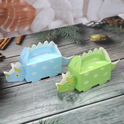 China Glossy Lamination Dinosaur Candy Boxes For Baby Shower Chocolate for sale