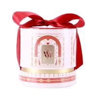 China Lattice Custom Gift Packaging Christmas Sweet Cylinder Gift Box for sale