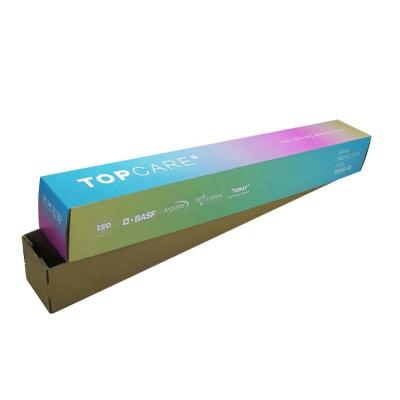 China Long Rectangle Corrugated Paper Packaging Tuck Top Carton For Film Protection for sale