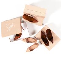 China Custom Logo Shoe Packaging Boxes Embossing Cardboard Shoe Boxes for sale