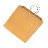 China Recyclable Kraft Paper Bag Kraft Lunch Bags With Twisted Handles for sale